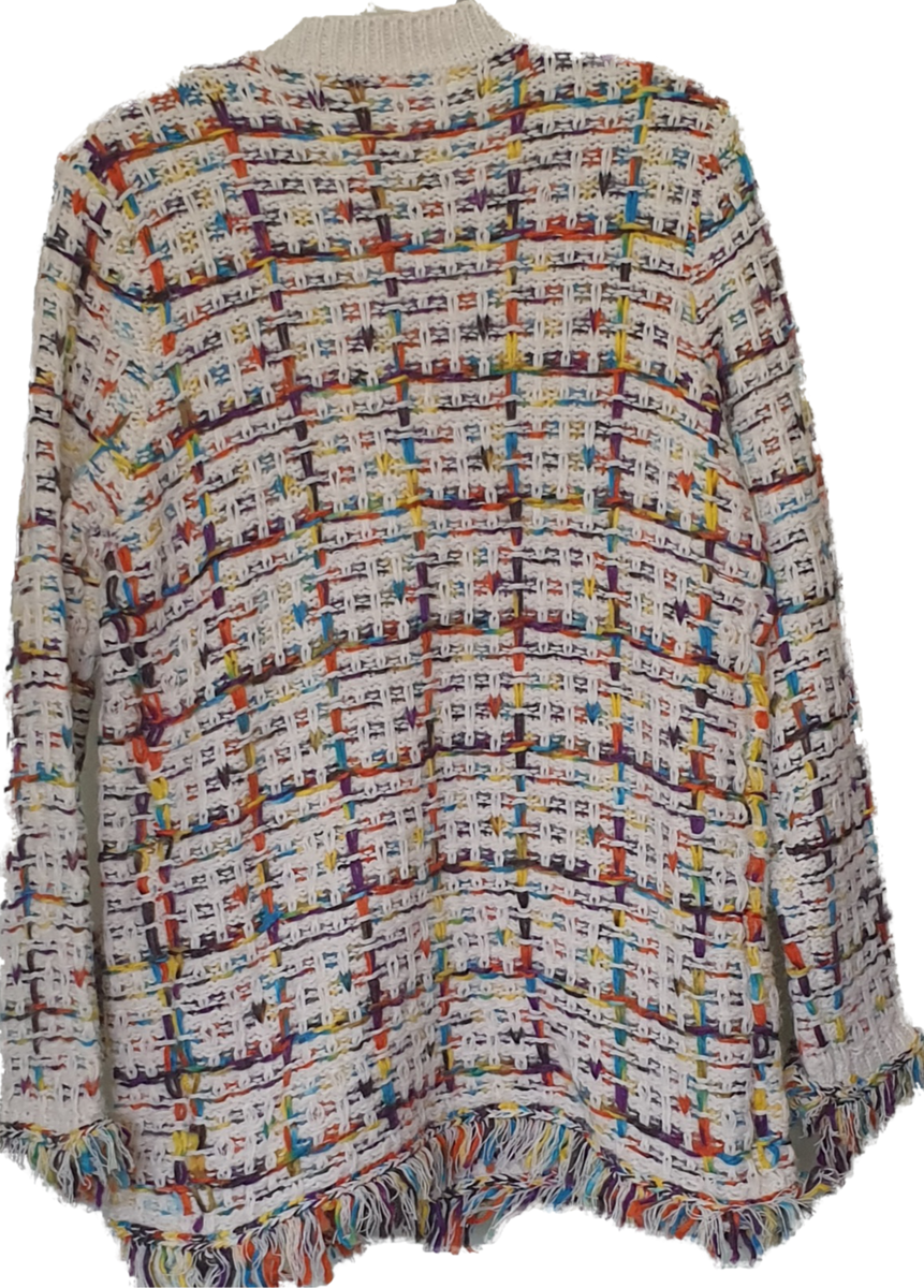 Coco Tweed Fringe Coatigan Miracle Fashion – Contourz Studio